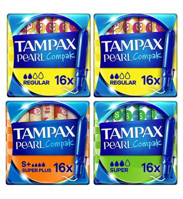 Tampax Compak Pearl Super Plus – 16 Pack – EveryDayMeds