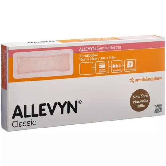 Allevyn Gentle Border Dressing 10cm x 25cm – 10 Pack – EveryDayMeds